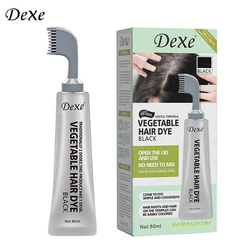 Dexe น้ำยาย้อมผมผัก สีดำ 80ml - Dexe-Official Website-Dexe Com-TH.